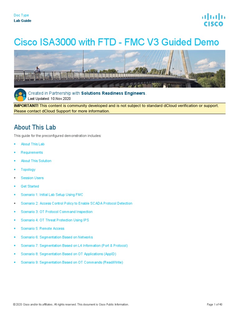 Cisco ISA3000 With FTD FMC v3 Guided Demo | PDF | Scada | Programmable ...