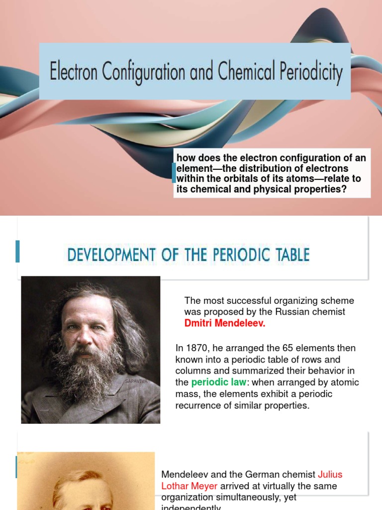Electron Configuration and Periodic Law | PDF | Ion | Electron ...