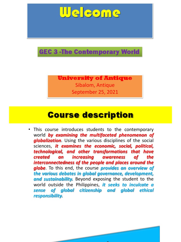 1 Introduction (Lesson 1) GEC 3 | PDF | Globalization | Multinational ...