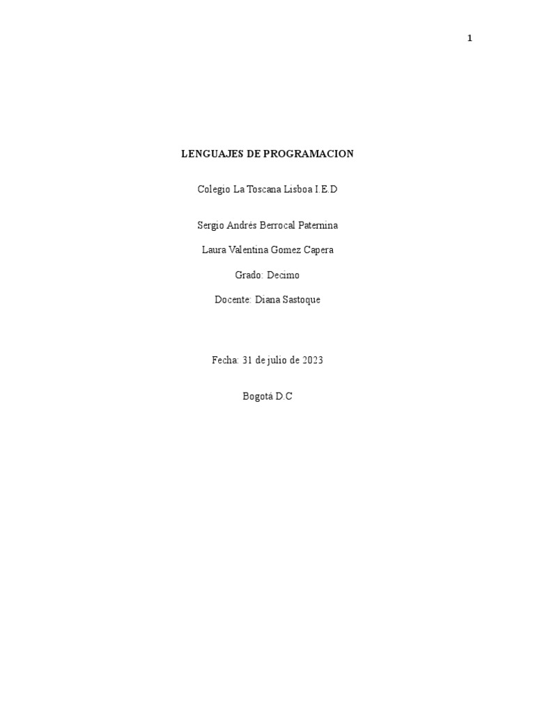 Lenguajes De Programacion Pdf Python Lenguaje De Programación 