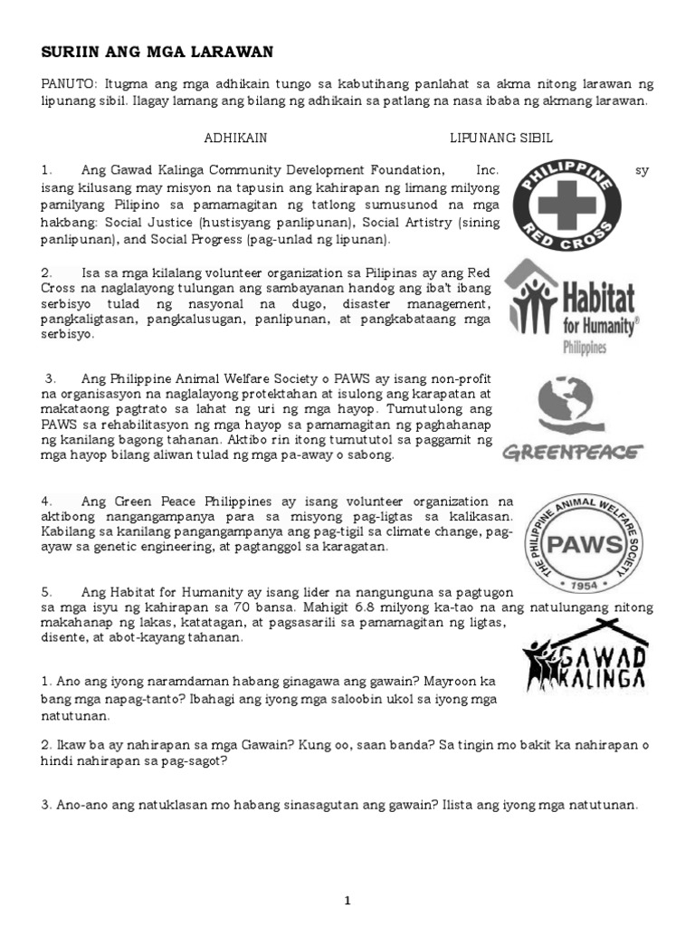 Adhikain NG Lipunang Sibil | PDF