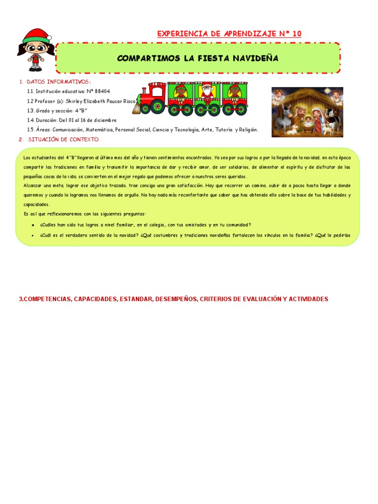 Unidad Diciembre | PDF | Aprendizaje | Navidad