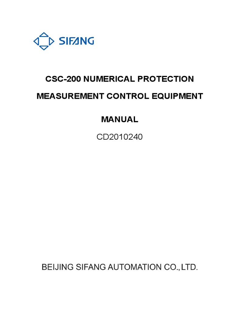 Sifang Csc-200 Instruction Manual (F0sf.451.066e) v1.00 | PDF | Power ...