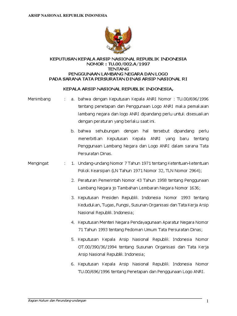 Penggunaan Lambang & Logo ANRI | PDF