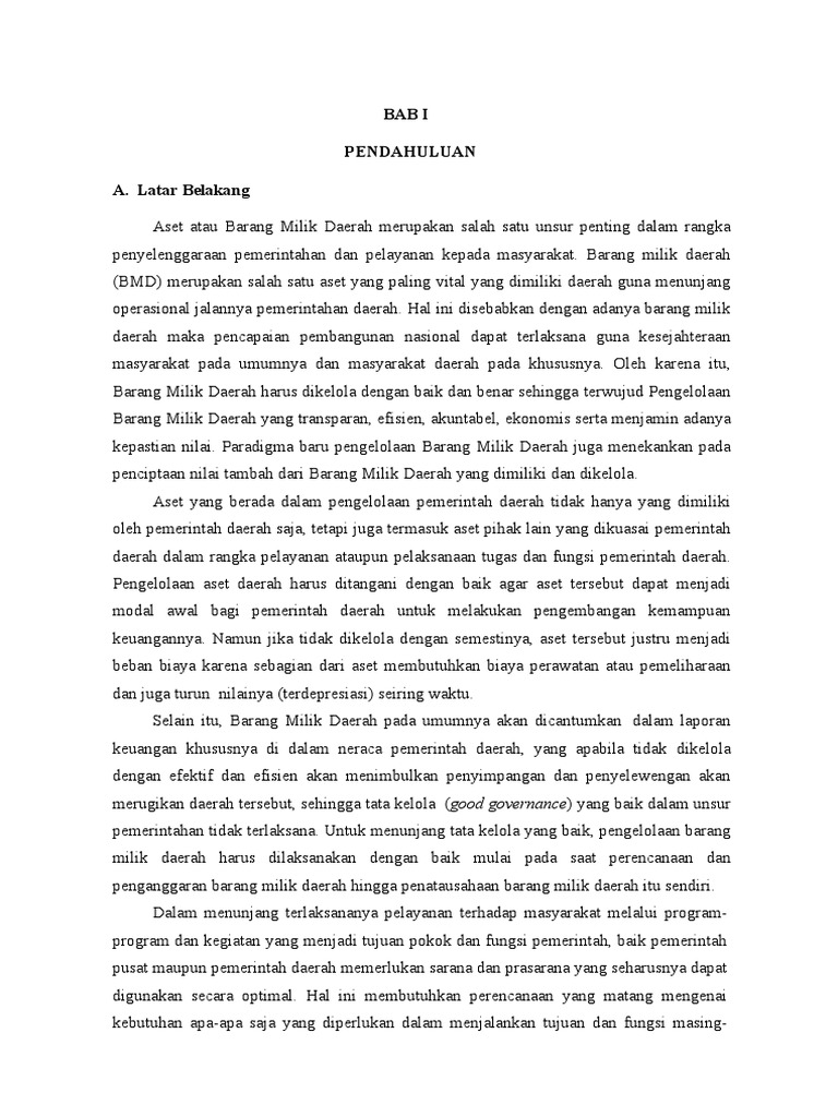 Makalah Perencanaan Dan Kebutuhan BMD | PDF