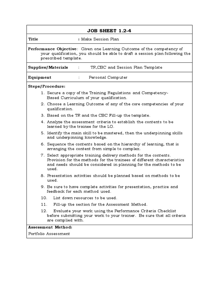 Session Plan Drafting Guide | PDF | Learning | Information