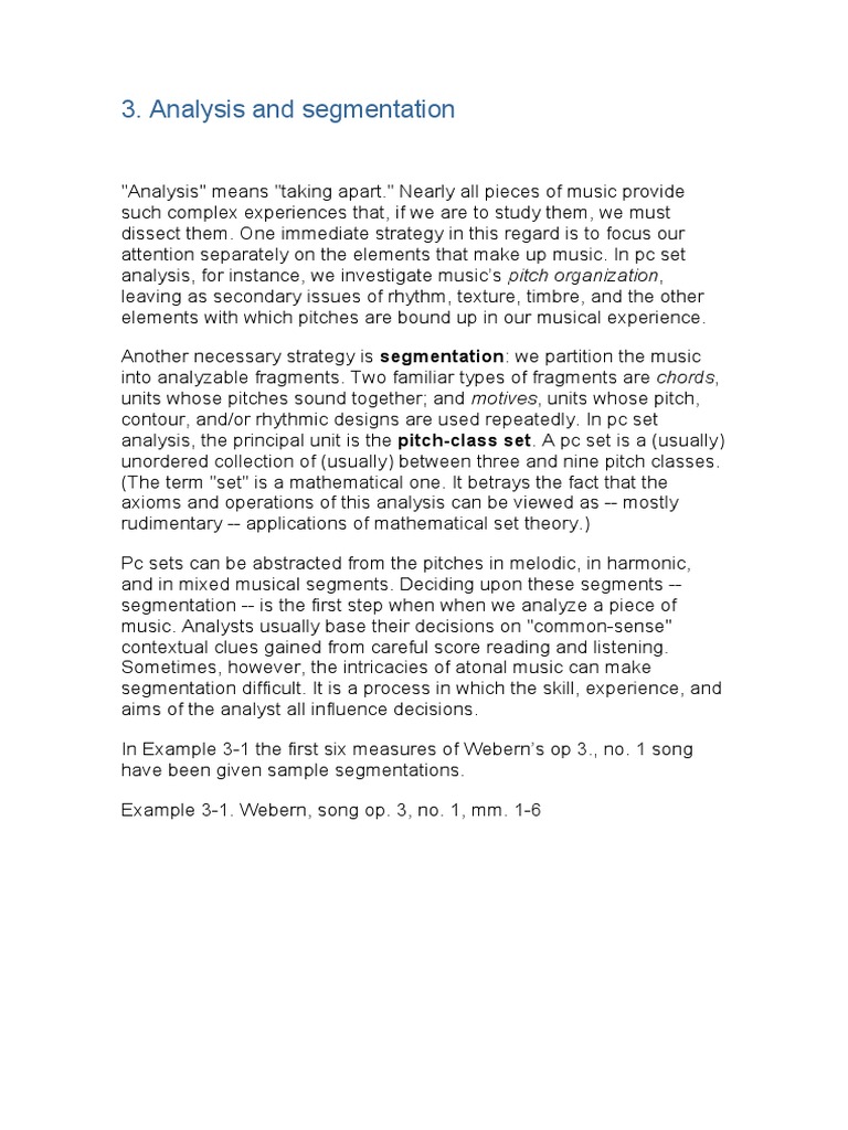 Analysis and Segmentation | PDF | Harmony | Chord (Music)