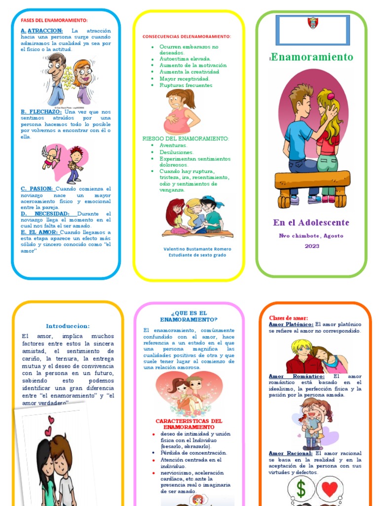Triptico ENAMORAMIENTO | PDF | Amor | Las emociones