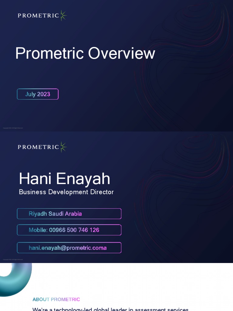 Prometric Overview - July 2023 | PDF | Artificial Intelligence | Intelligence (AI) & Semantics