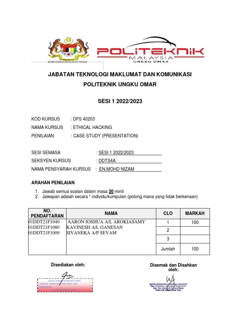 Ethical Hacking Case Study Presentation | PDF | Computer Engineering ...