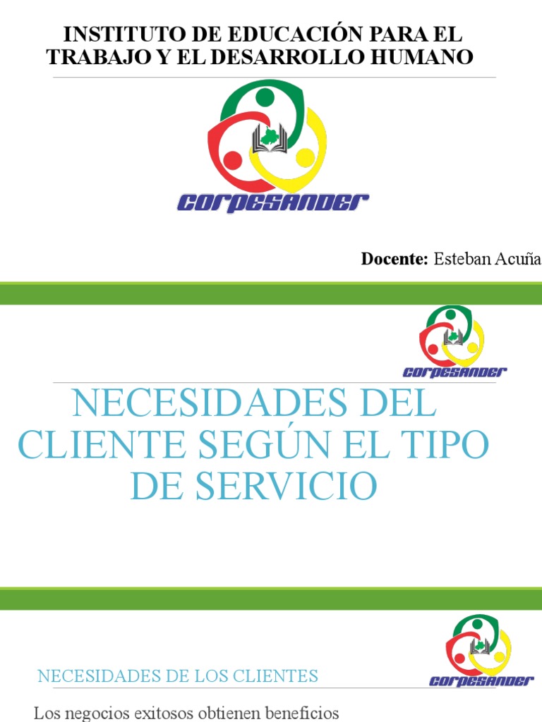 CLASE 7 Necesidades Del Cliente | PDF | Marketing | Calidad (comercial)