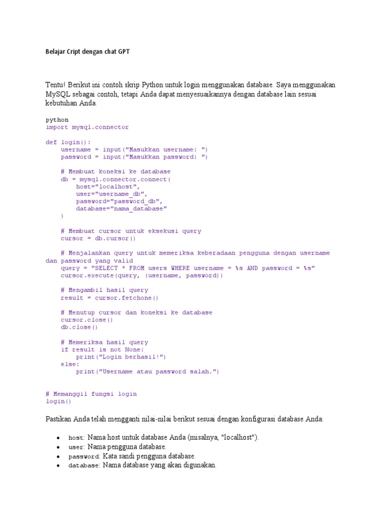 Belajar Cript Dengan Chat GPT | PDF