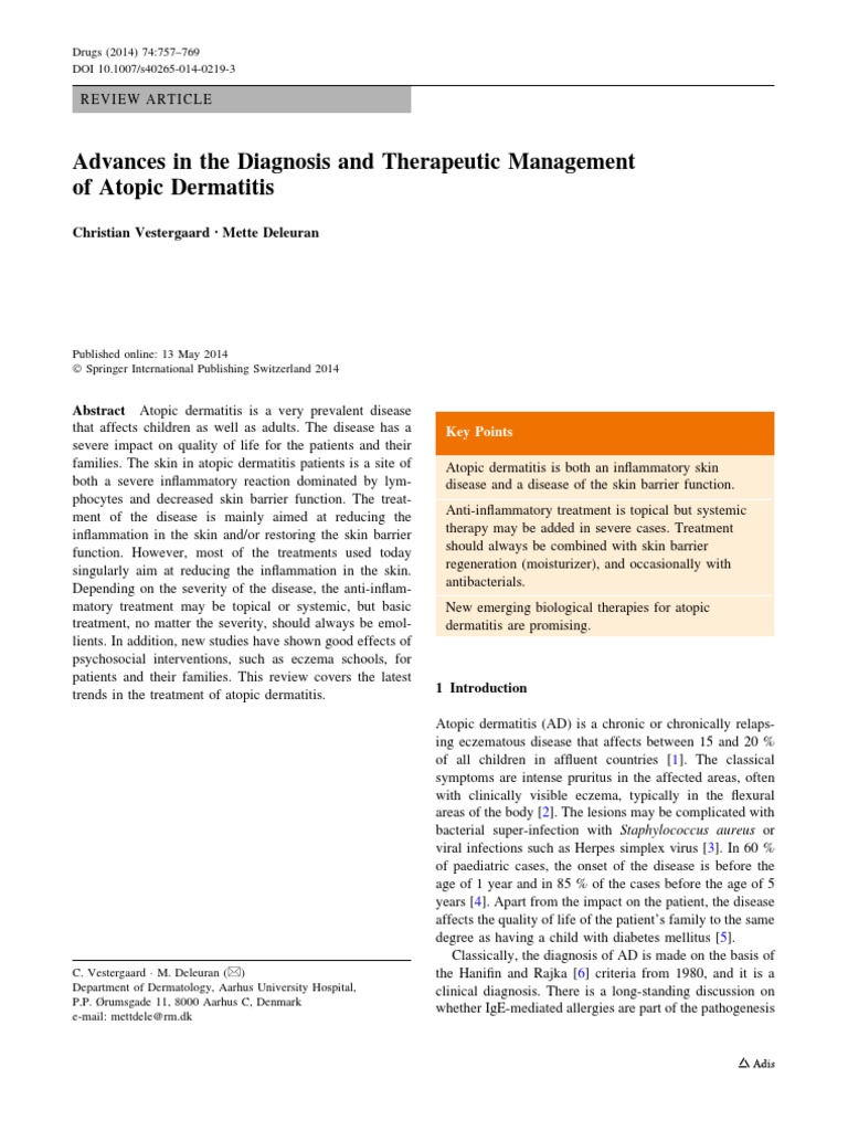 Atopic Dermatitis 2014 | PDF | Dermatitis | Allergy
