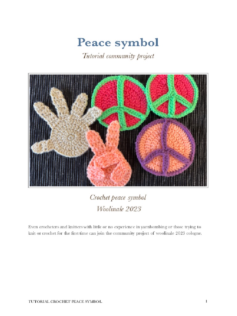 Tutorial Crochet Peace Symbol | PDF