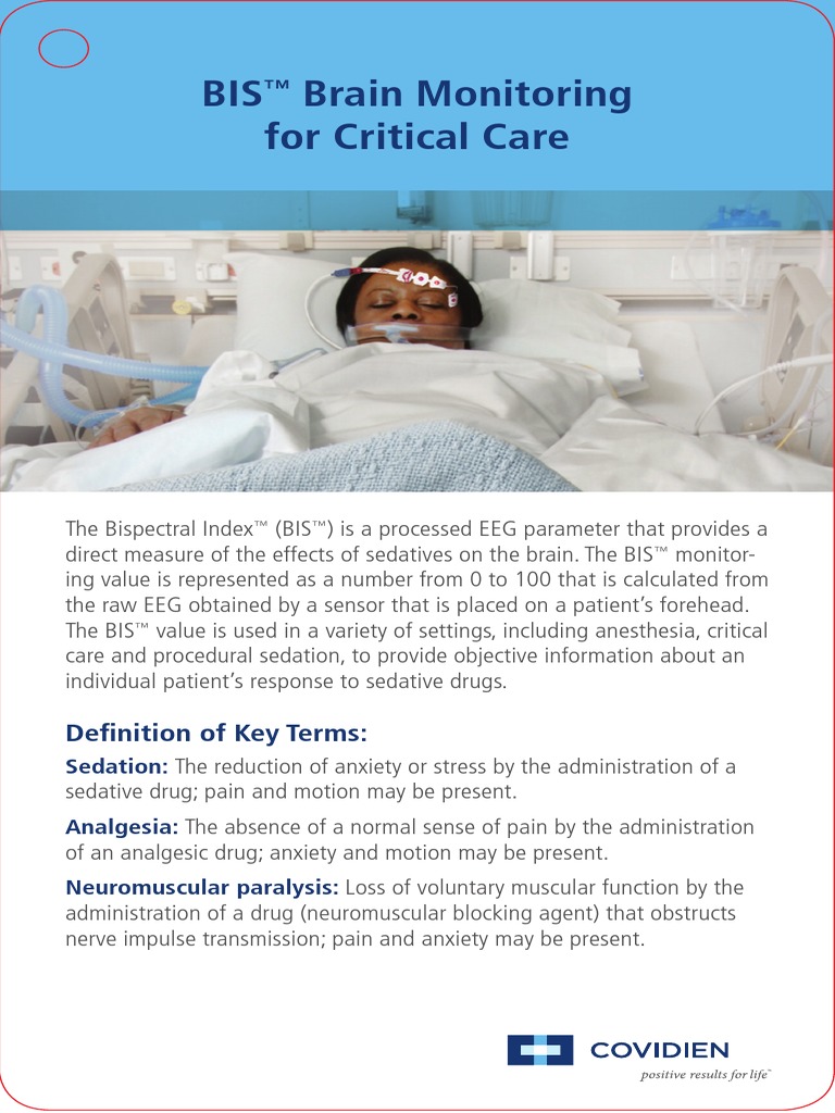 BIS Brain Monitoring Critical Care Reference Card | PDF ...