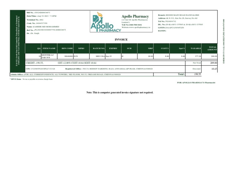 Apolloinvoice | PDF | Public Law | Governance