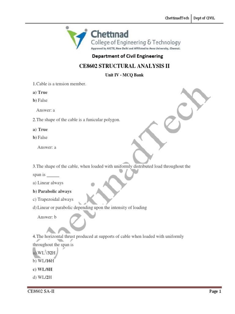 Ce8602 Sa Unit4 Pdf Bending Physical Sciences