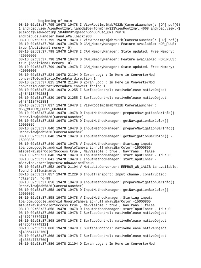 Log Cat 1691610817752 | PDF | Computing | Computer Programming