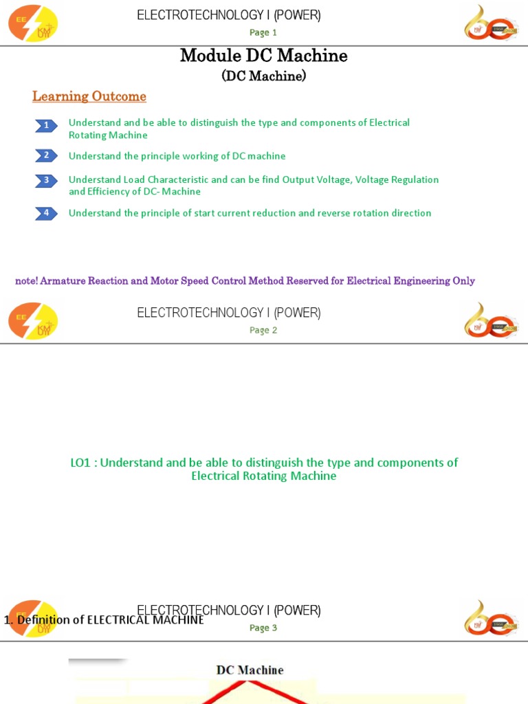 Final - Lect6 - DC Machine | PDF | Electric Motor | Electric Generator
