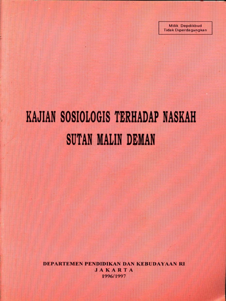 Kajian Sosiologis Naskah Sutan Malin Deman | PDF
