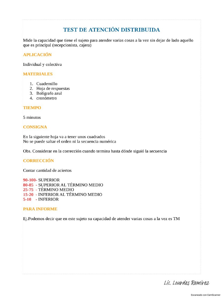 Test de Atencion Distribuida-Signed | PDF