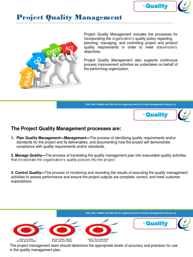 PMP-Chapter-8 - Quality | PDF | Project Management | Accuracy And Precision