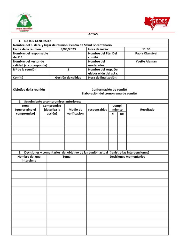 2.5.6.7. Formato para Actas | PDF