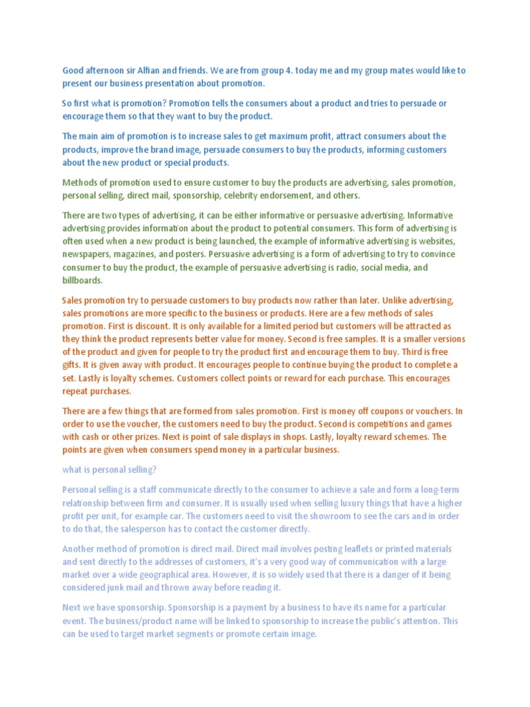 B.studies Script | PDF | Sales | Advertising