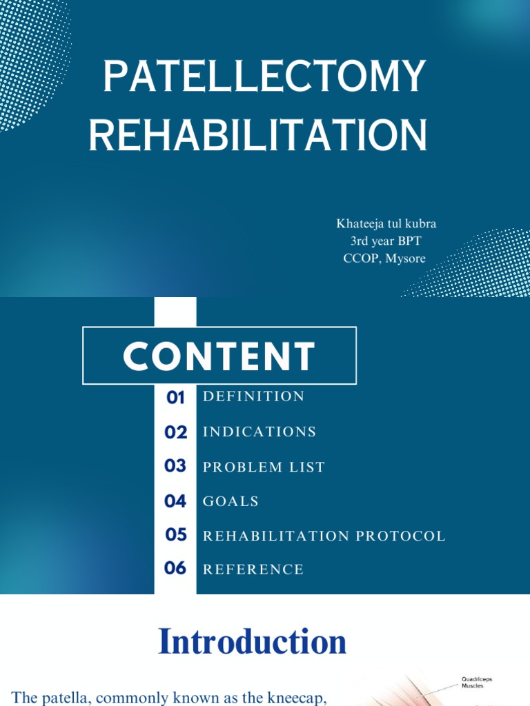 Patellectomy Rehab | PDF | Knee | Musculoskeletal System