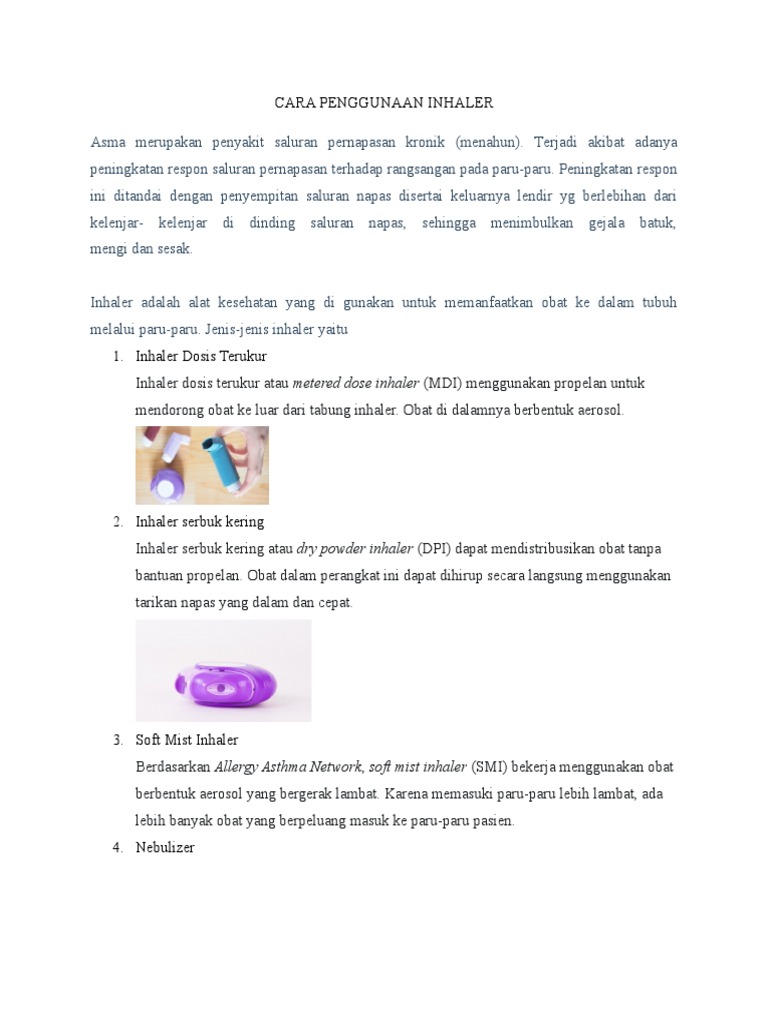 Panduan Penggunaan Inhaler Asma | PDF