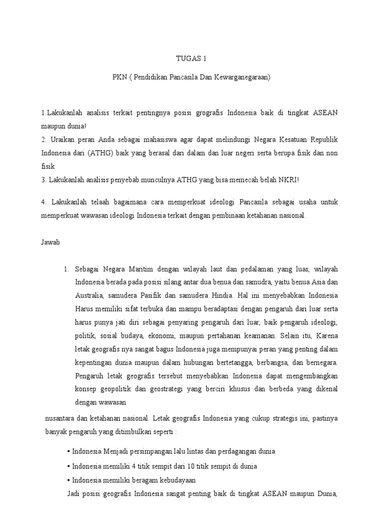 Tugas 1 PKN UT | PDF