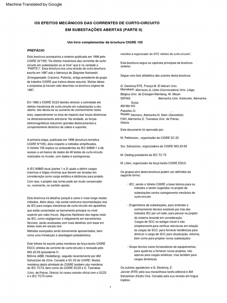 The Mechanical Effects of Short Circuit Currents in Open Air ...