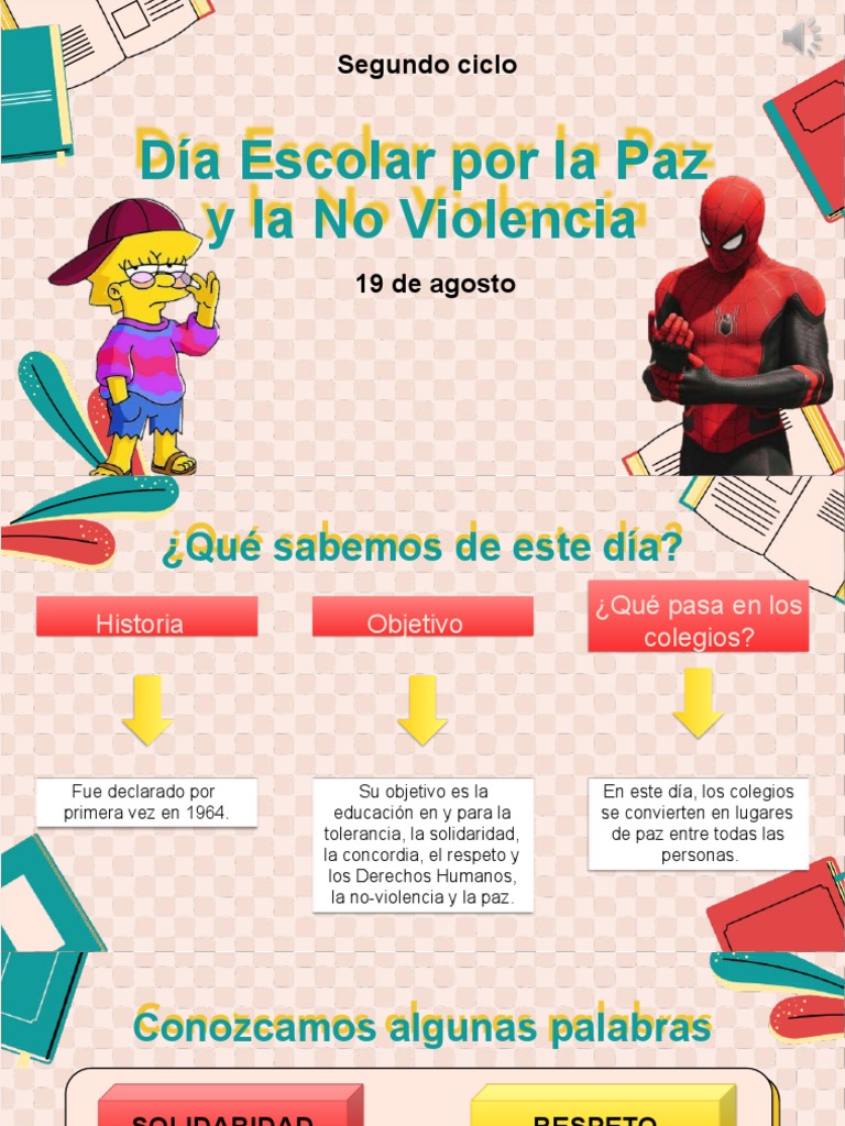 Dia Escolar Por La Paz y La No Violencia - Segundo Ciclo | PDF ...