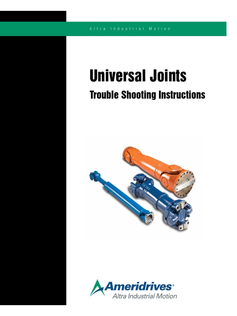 Universal Joints Trouble Shooting Instructions | PDF | Bearing ...