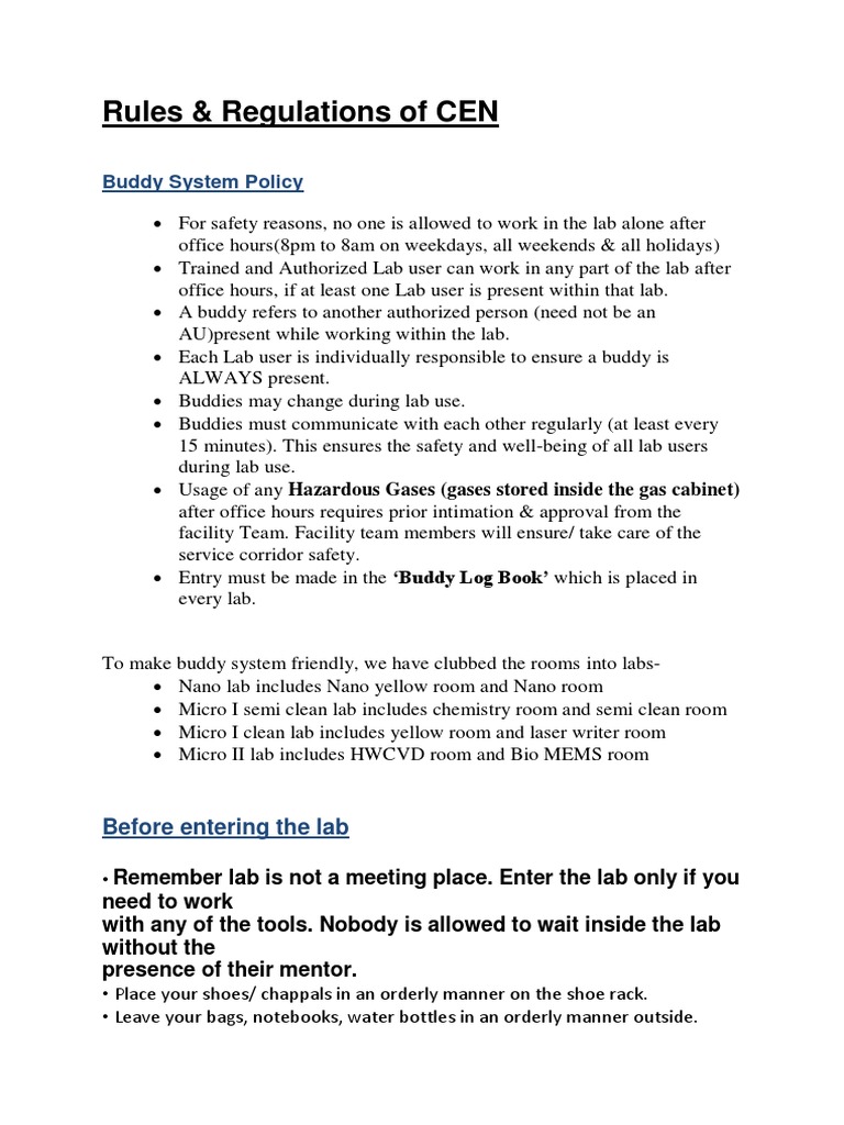 Rules & Regulations of CEN | PDF