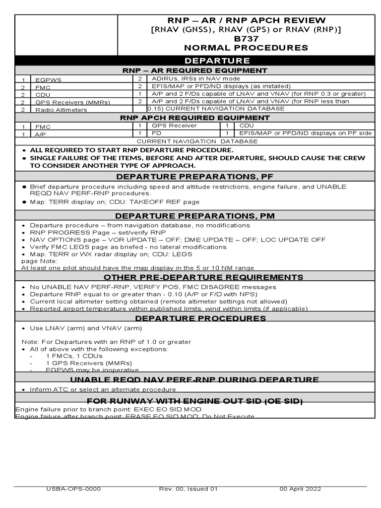 RNP Ar RNP App Review | PDF | Aviation | Navigation
