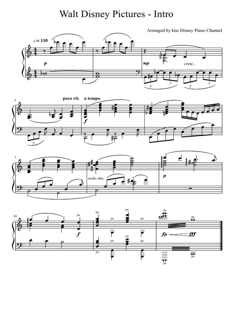 Walt Disney Pictures - Intro | PDF