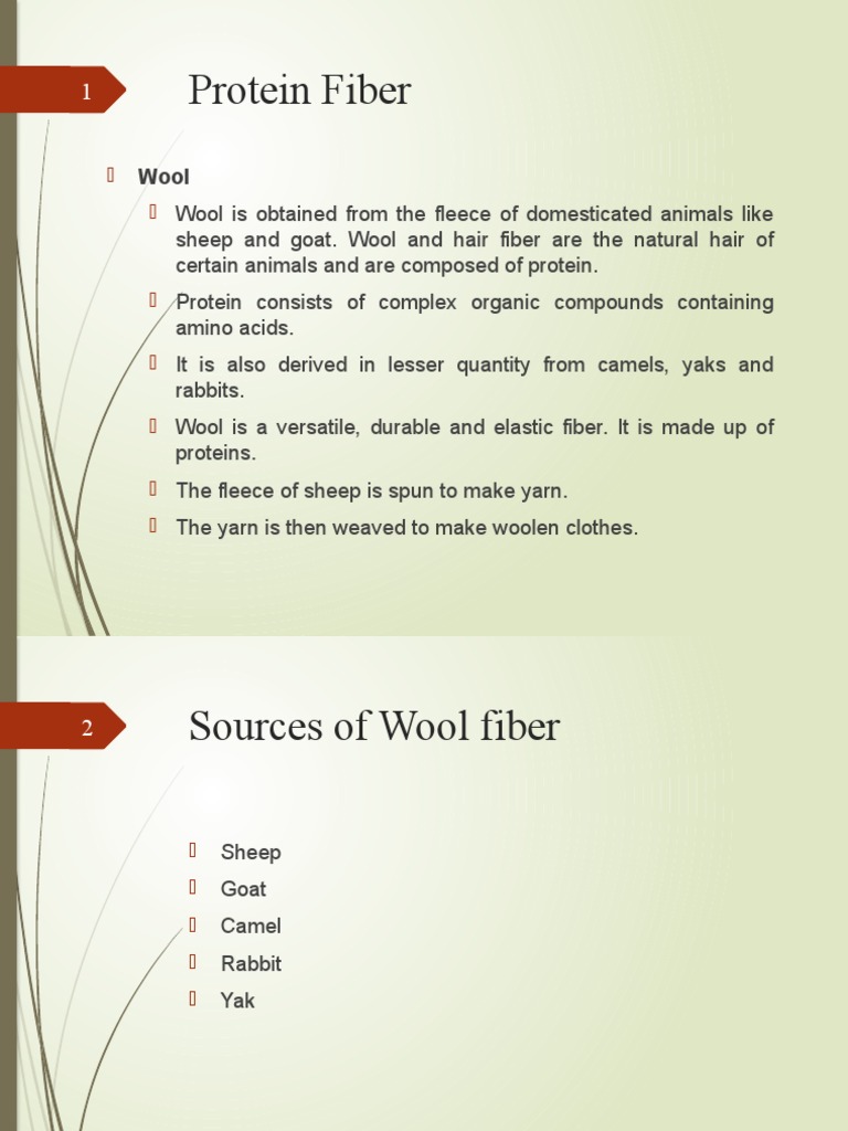 Protein Fiber | PDF | Wool | Worsted