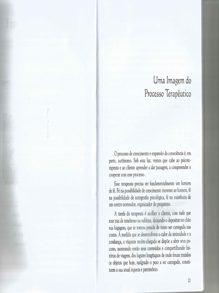 Uma Imagem Do Processo Terapeutico Jean Clark Juliano | PDF