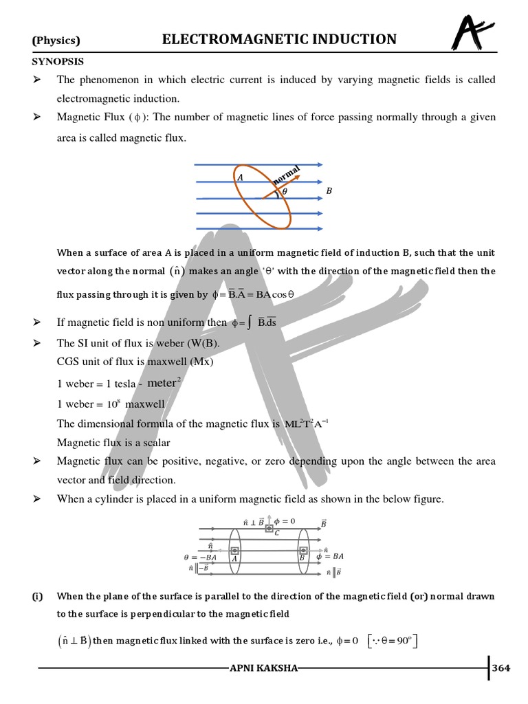 Sheet - 01 - Electromagnetic Induction | Download Free PDF | Electromagnetic Induction | Inductance