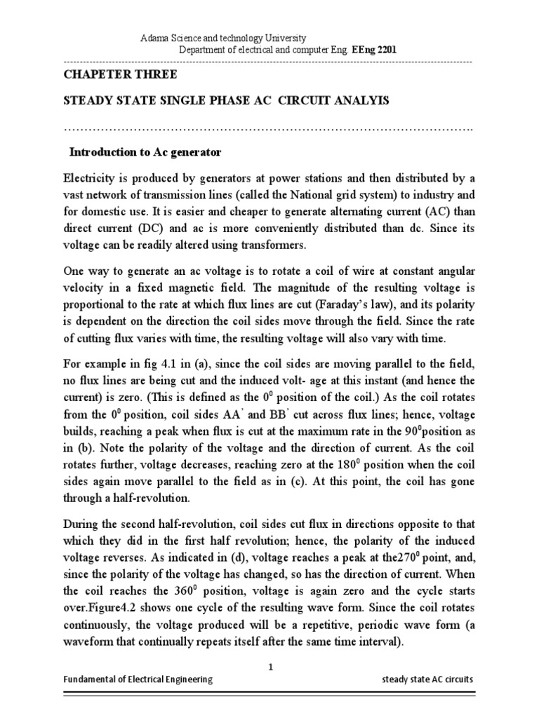 Chapter 4 Steady State Pdf Alternating Current Inductor