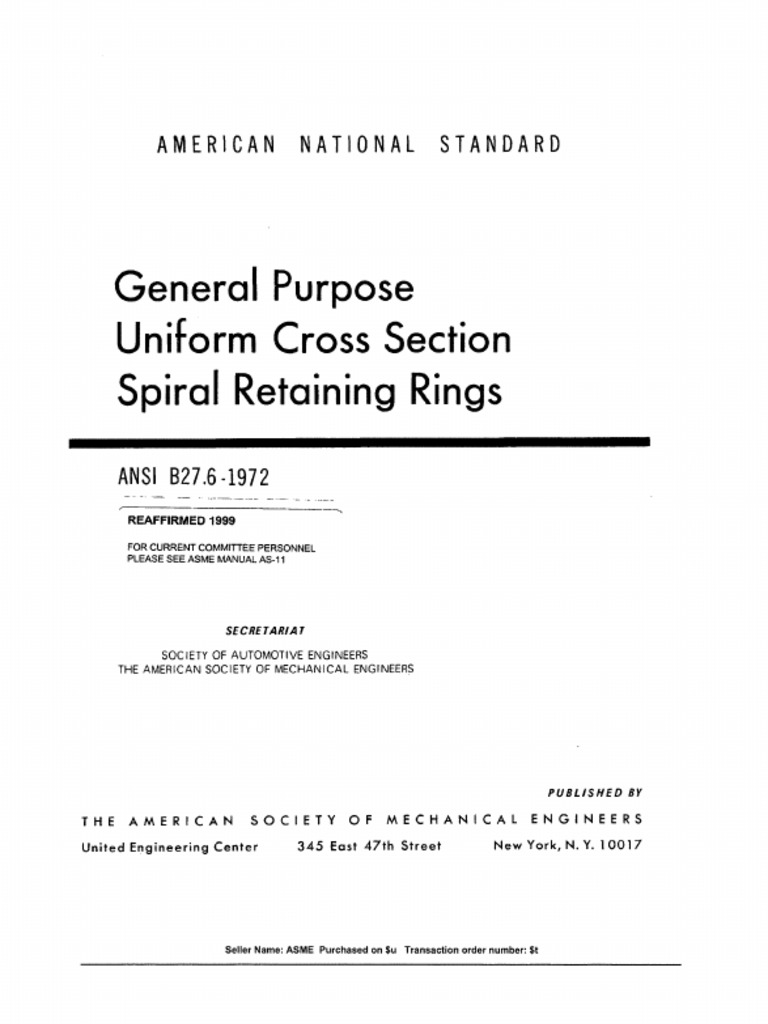 Ansi B27.6-1972 | PDF