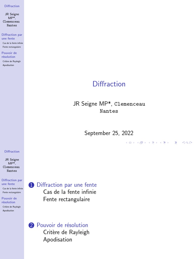 Critère de Rayleigh et Apodisation | PDF | Pouvoir de résolution ...