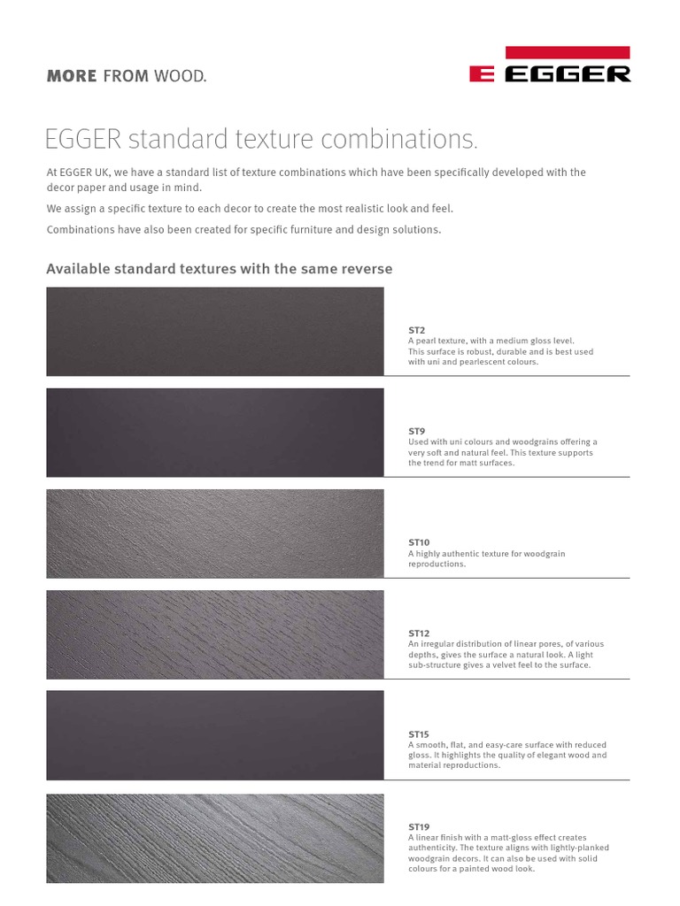 FY EGGER EDC Texture Combinations 2023 | Download Free PDF | Wood ...
