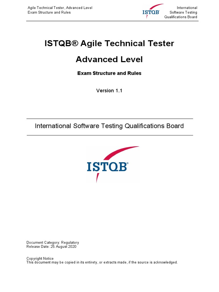 ISTQB CTAL ATT - Exam Structure and Rules - V1.1 | PDF | International ... ISTQB CTAL ATT - Exam Structure and Rules - V1.1 | PDF | International ...