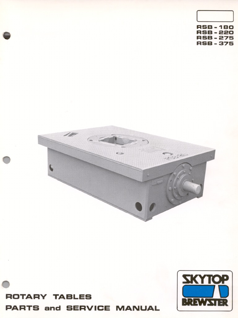 Rotary Tables RSB | PDF