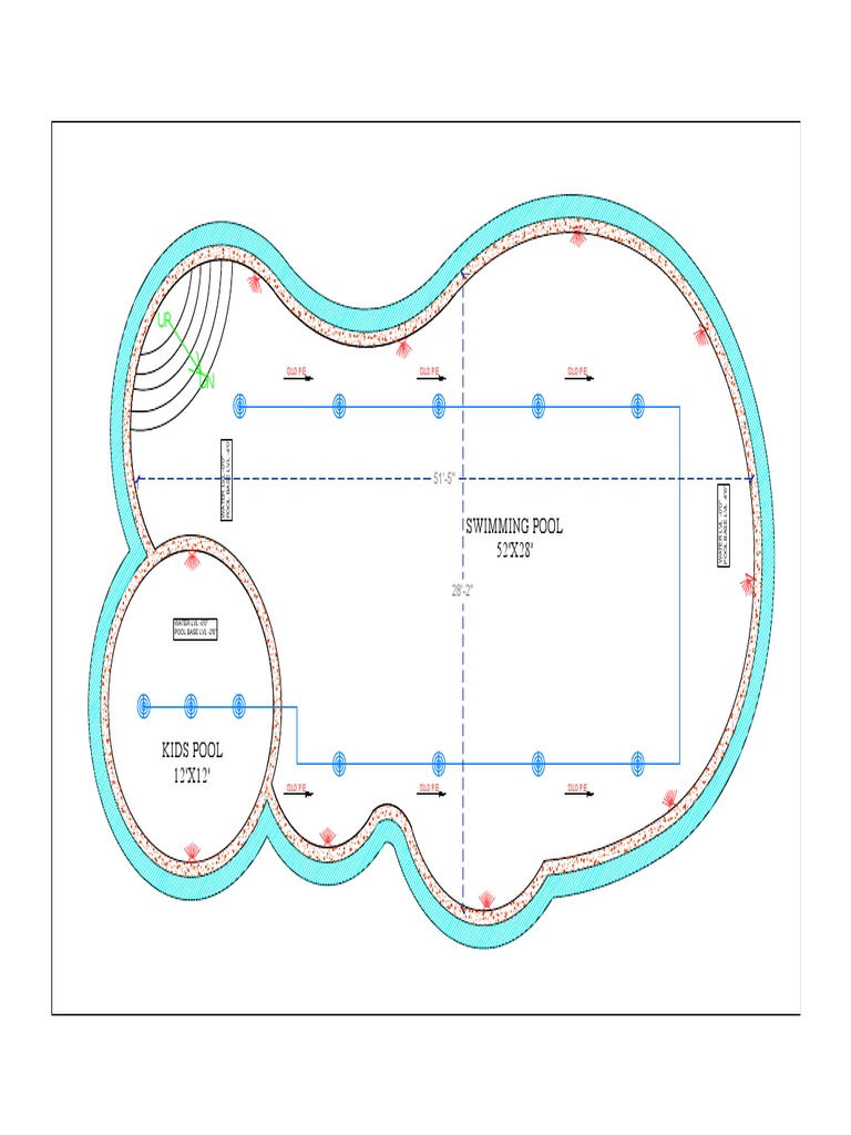 28'x52' Swimming Pool Plan | PDF