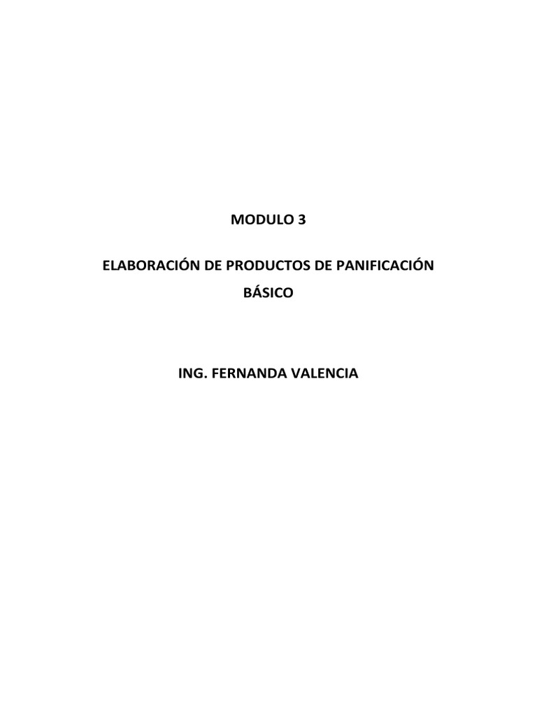 Modulo 3 - PANADERIA BASICA | PDF | Panes | Cocinando