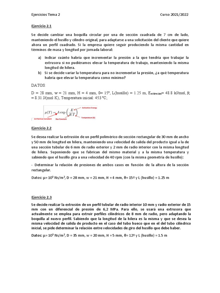 Ejercicios Tema 2 | PDF
