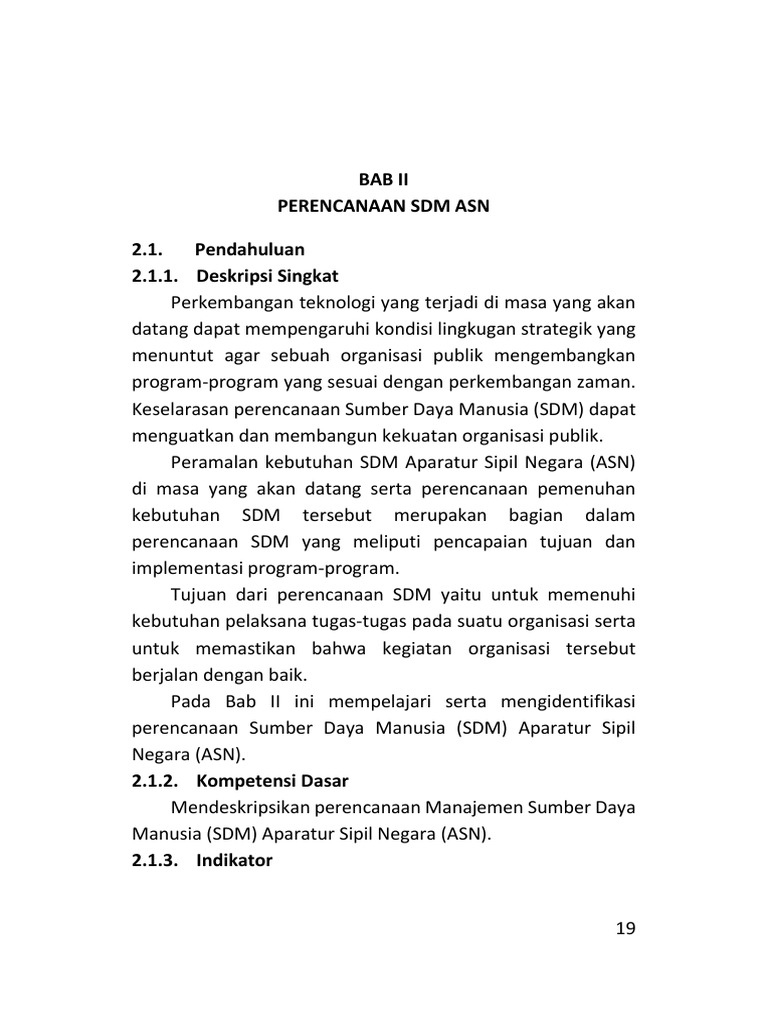 BUKU AJAR BAB 2 Perencanaan SDM | PDF